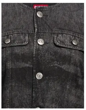 DIESEL® Vintage-washed Denim Jacket - Black
