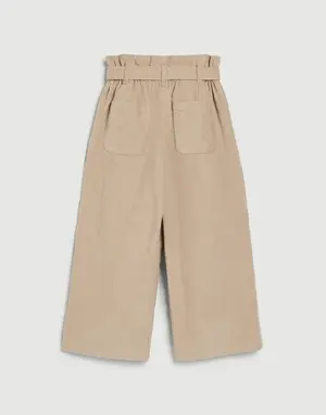 Brunello Cucinelli Techno Cotton And Cashmere Corduroy Paperbag Trousers