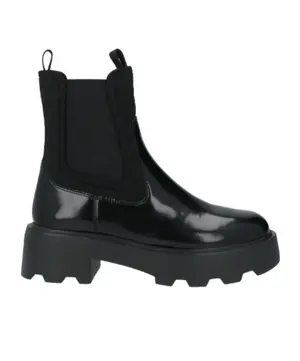 Tory Burch Glossed Leather Platform Boots