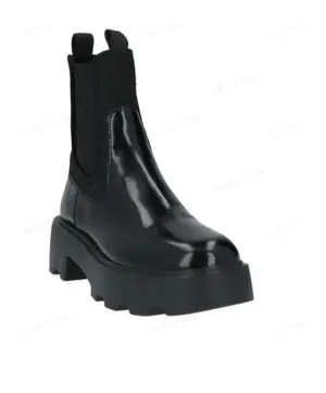 Tory Burch Glossed Leather Platform Boots