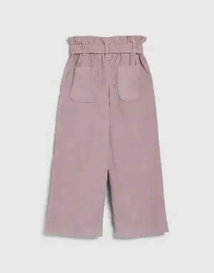 Brunello Cucinelli Techno Cotton And Cashmere Corduroy Paperbag Trousers