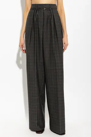 Dries Van Noten Belted Wool Trousers