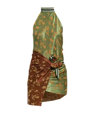 Dries Van Noten Printed Halter Top - Green
