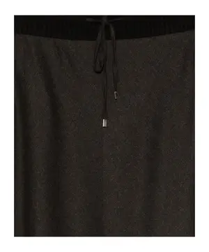 D.exterior Flared Knit Maxi Skirt - Black