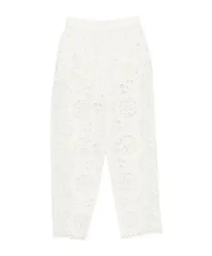 Sea Gardener Broderie-anglaise Panelled Trousers - White