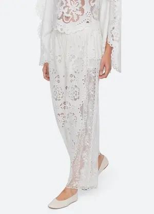 Sea Gardener Broderie-anglaise Panelled Trousers