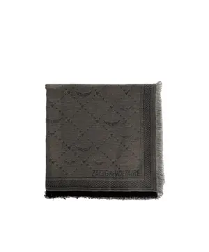 Zadig&Voltaire Voltaire Glenn Monogram Frayed Edge Scarf