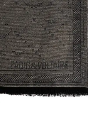 Zadig&Voltaire Voltaire Glenn Monogram Frayed Edge Scarf