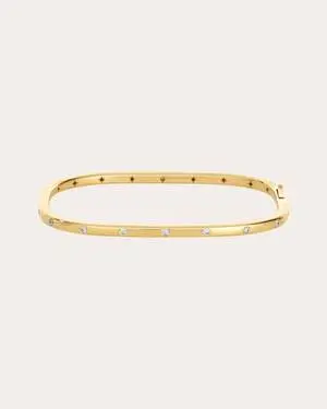 Moritz Glik Diamond Petite Core Stacking Bangle - Gold