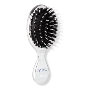 TIRI PRO Mini Chrome Boar Bristle Hair Brush - Silver
