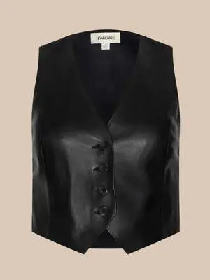 L'Agence Jianna Leather Waistcoat
