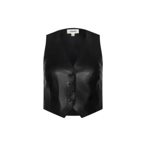 L'Agence Jianna Leather Waistcoat