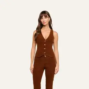 L'Agence Yelena Corduroy Vest - Java