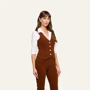 L'Agence Yelena Corduroy Vest - Java