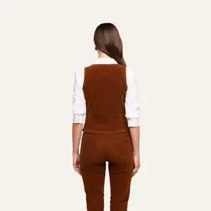L'Agence Yelena Corduroy Vest - Java