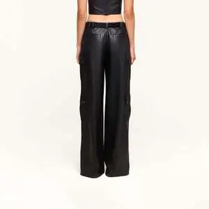L'AGENCE Isolde Vegan Leather Cargo Pants