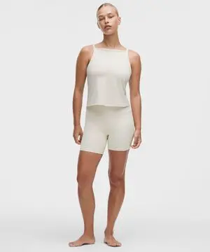Lululemon Focuser 2-in-1 Tank Top - Light Ivory