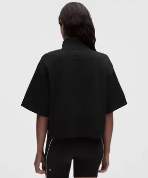 Lululemon Structured Knit Half-zip Short-sleeve Shirt - Black