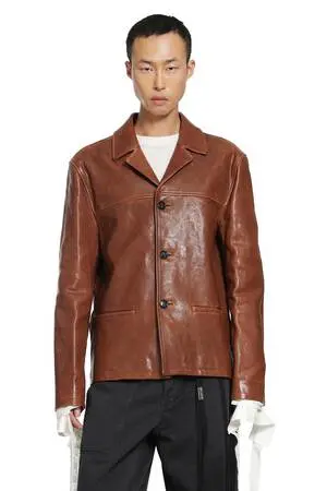 ANN DEMEULEMEESTER Pareli Leather Caban - Brown