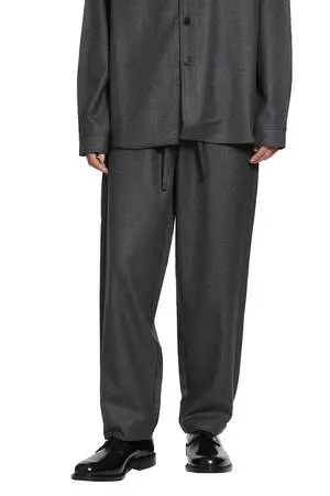 ROSE BURRITO Wool Flannel Pyjama Trousers - Grey