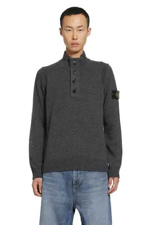 Stone Island Lambswool Half-zip Jumper - Grey