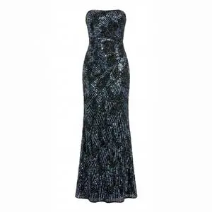 Mac Duggal Sequin Strapless Column Gown