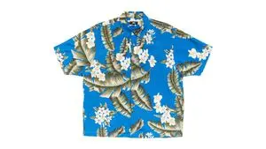 StÜssy Stushort Sleevey Hawaiian Floral Short Sleeve Shirt - Blue