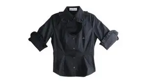 VIVIENNE WESTWOOD Short Sleeve Toulouse Frill Shirt - Black