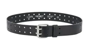Carhartt Wip Double Script Leather Belt - Black