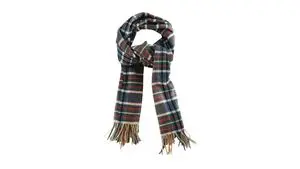 Polo Ralph Lauren Cashmere Blend Plaid Scarf - Navy Blue