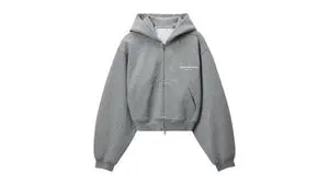 Alexander Wang Logo Print Zip-up Hoodie