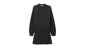 Alexander Wang Heatpressed Skirt Long Sleeve Polo Dress