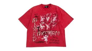 Mixed Emotion Crimson Tee Shirt - Red