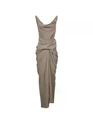 Rick Owens Draped Sleeveless Gown Dress