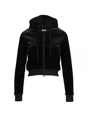 Vetements Velvet Zip-up Hoodie