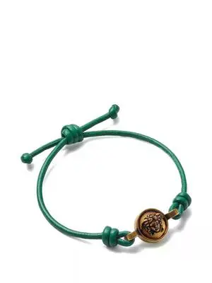 Versace Medusa Leather Bracelet - Green