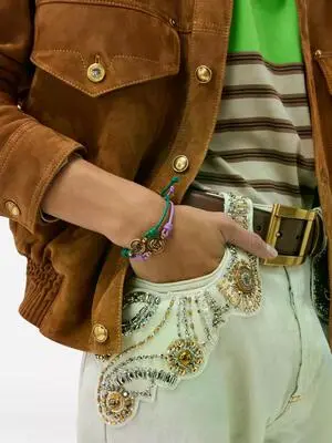 Versace Medusa Leather Bracelet