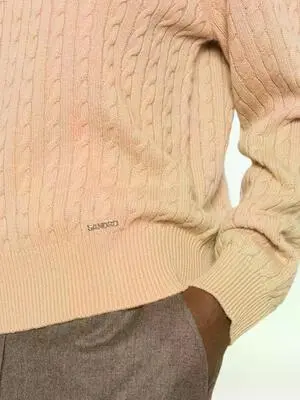 Sandro Cable-knit V-neck Sweater