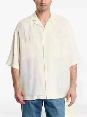 URBAN CLASSICS Camp-collar Pocket-detail Shirt - Neutrals