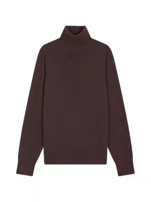 FURSAC Knitted Turtleneck Sweater - Brown