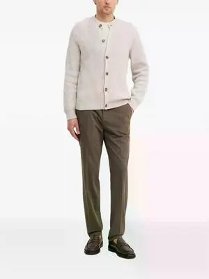 Sisley Button-down Round-neck Cardigan
