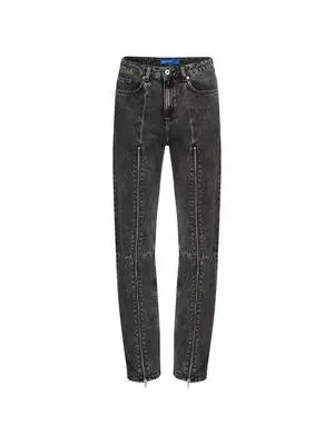 Karl Lagerfeld High-rise Straight Zip Jeans - Black