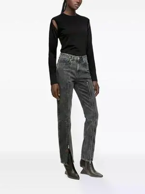 Karl Lagerfeld High-rise Straight Zip Jeans