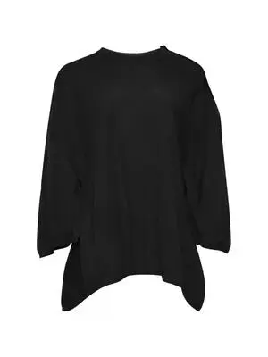 Comme Des Garçons Curved-hem Sweater - Black