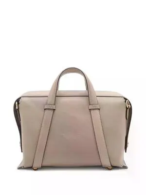 Fendi Leather 365 Boston Bag Satchel - Grey