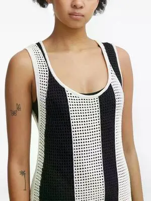 Sisley Striped Fringed Midi Dress