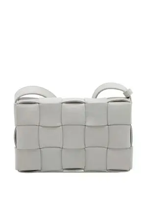 Bottega Veneta Nappa Intrecciato Cassette Crossbody Bag - Grey