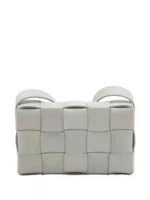 Bottega Veneta Nappa Intrecciato Cassette Crossbody Bag - Grey