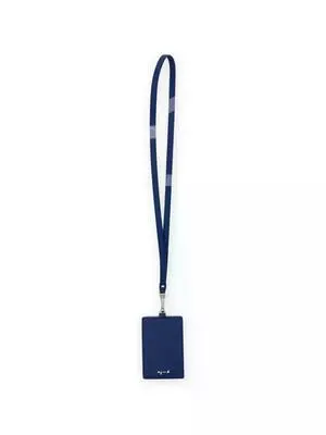 AGNES B. Leather Pass Holder - Blue