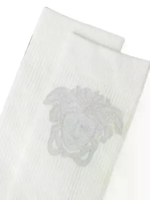 Versace Jacquard Cotton Ribbed Crew Socks
